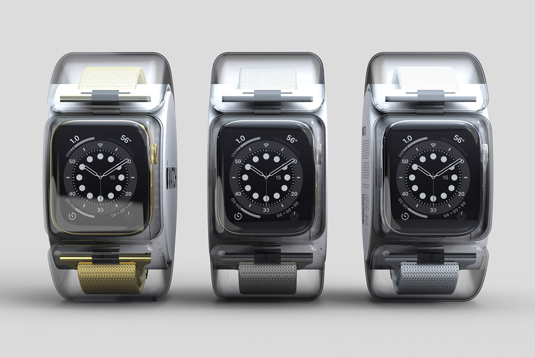 Transparent packaging to give the feel to the Apple watchstrap customer