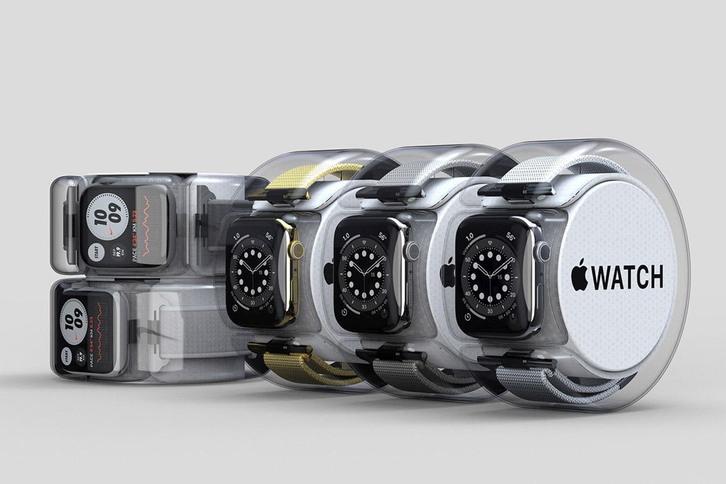 Transparent packaging to give the feel to the Apple watchstrap customer